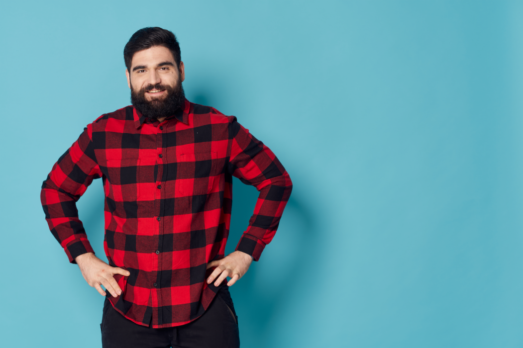 MALE PLUS SIZE MODEL FOR AN E-COMMERCE SHOOT